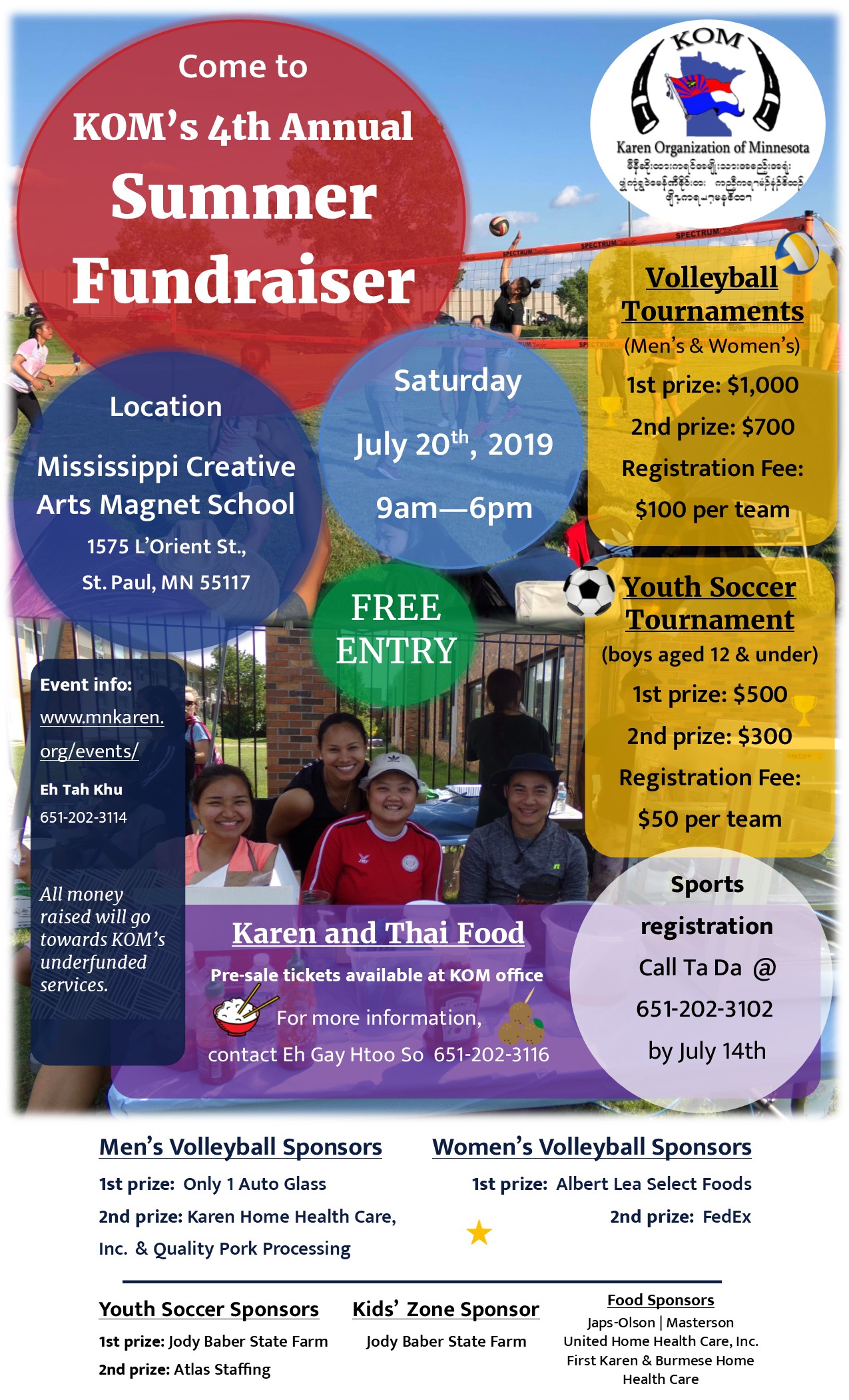 KOM's 4th Annual Summer Fundraiser - Karen Organization of Minnesota