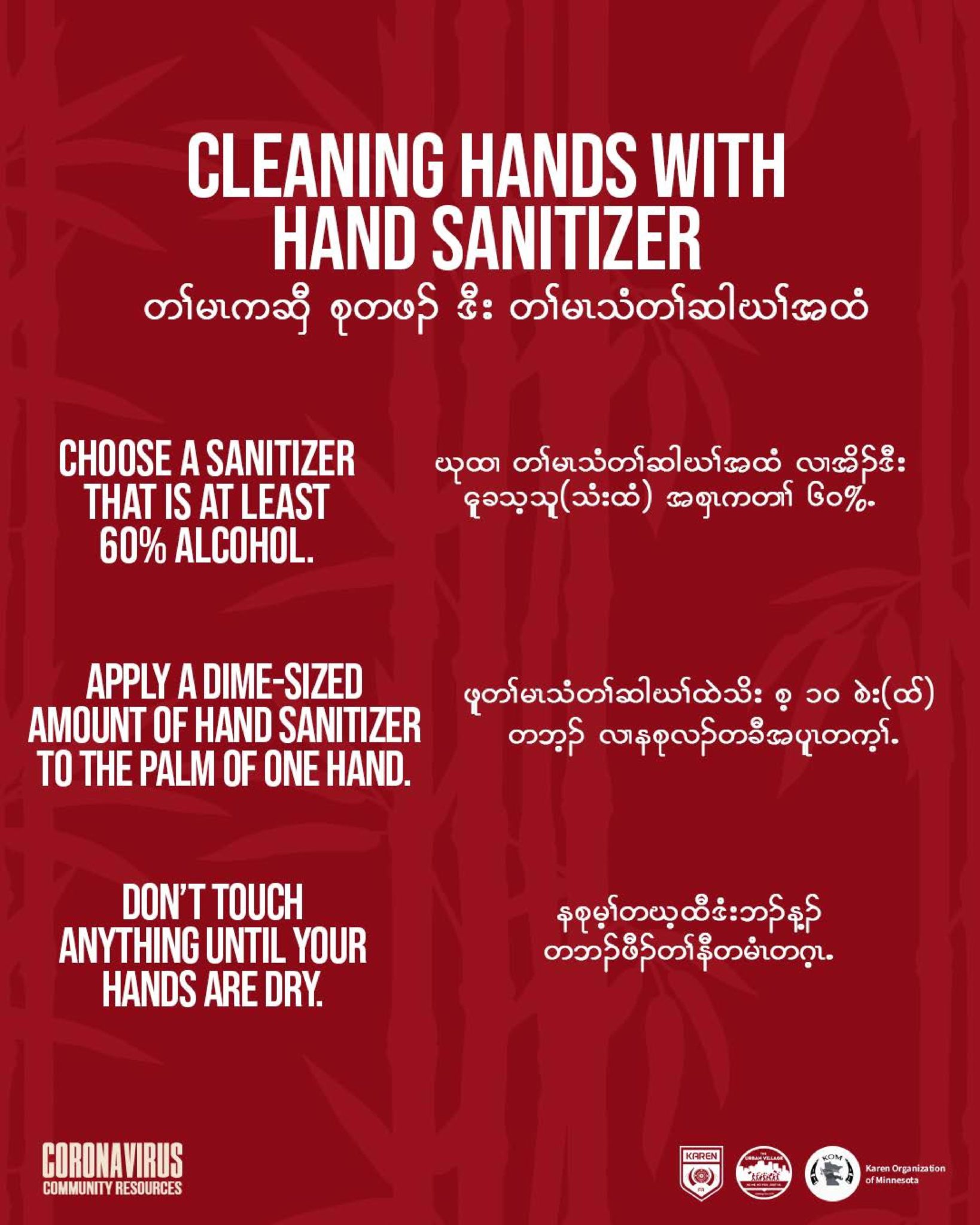 Karen Language Materials on COVID-19 - Karen Organization of Minnesota